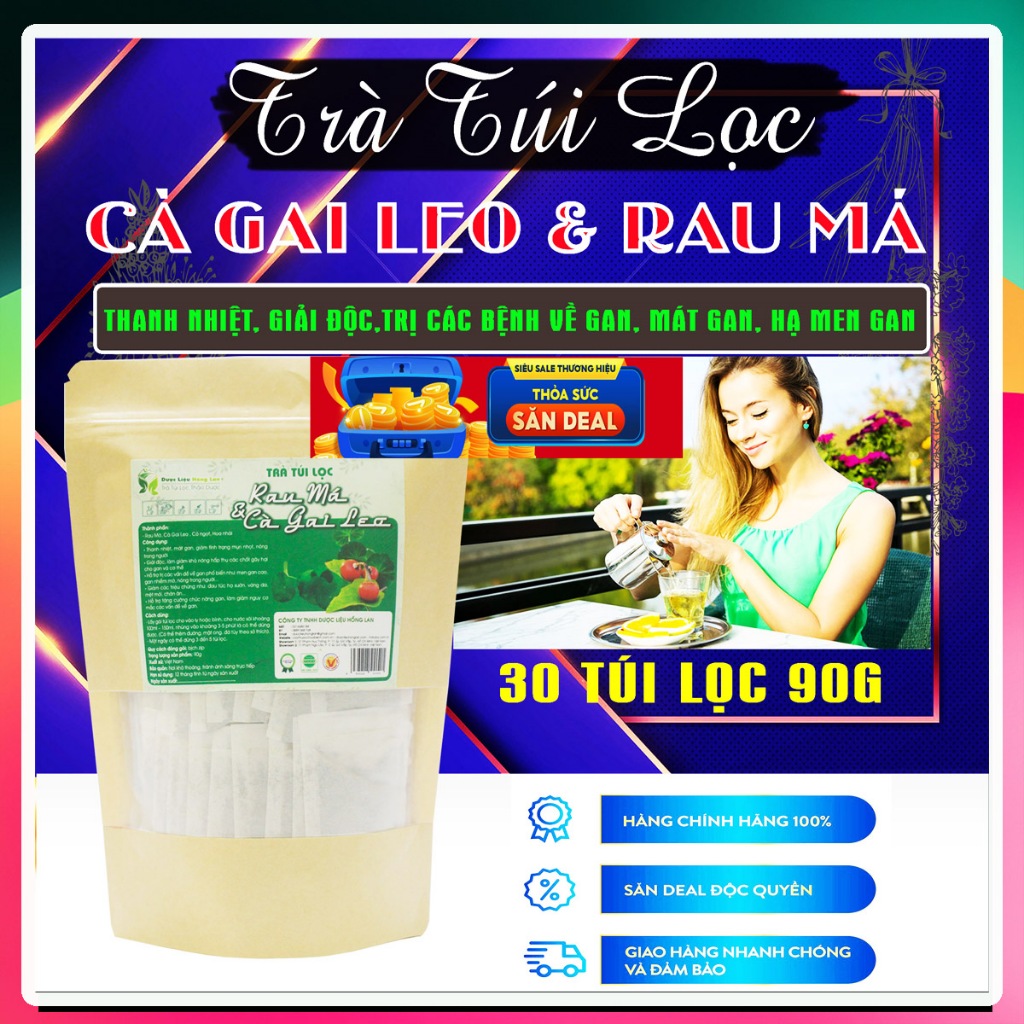Gotu kola Tea & Ca Gai Leo 90 (30 bags x 3g) - Clears Heat, cools the ...