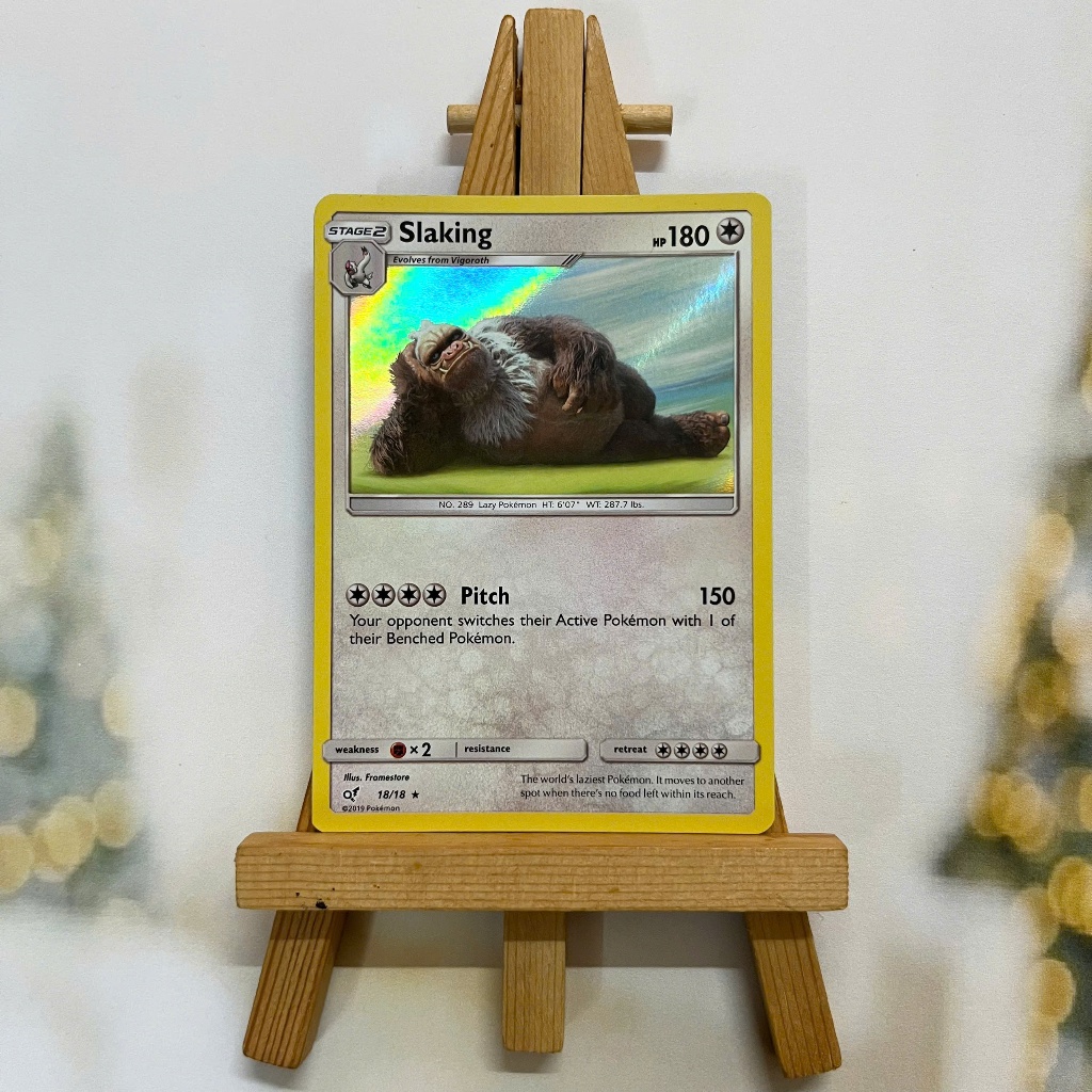 Pokemon Slaking 18/18 Picture Card - Genuine English Detective Pikachu ...