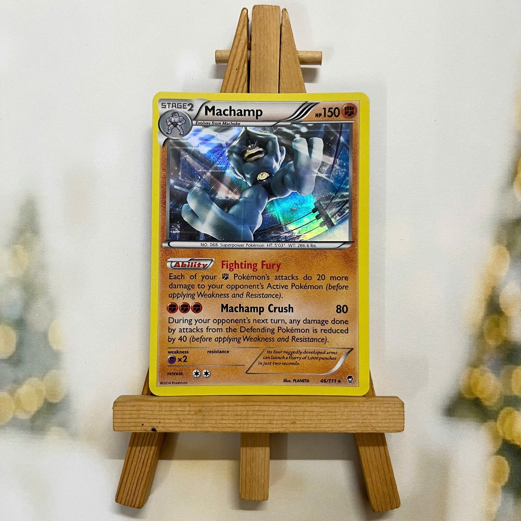 Pokemon Machamp 46/111 - Odd card XY: Furious Fists Holo Rare genuine ...
