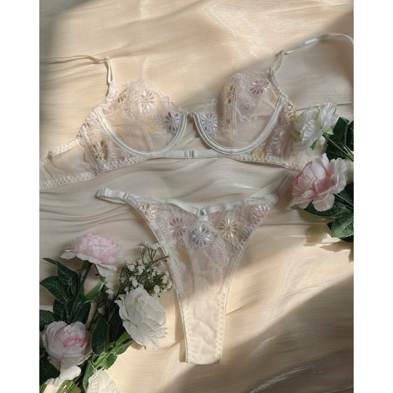 Ibra's Store Sexy Floral Embroidered Lace Women's Underwear Set, Sexy ...