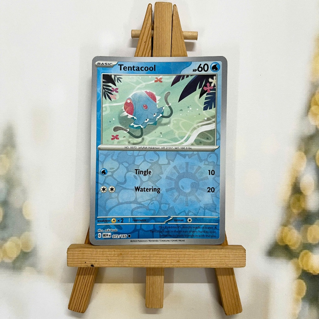 Tentacool Pokemon Picture Card 072/165 - Odd Card Scarlet & Violet 151 ...