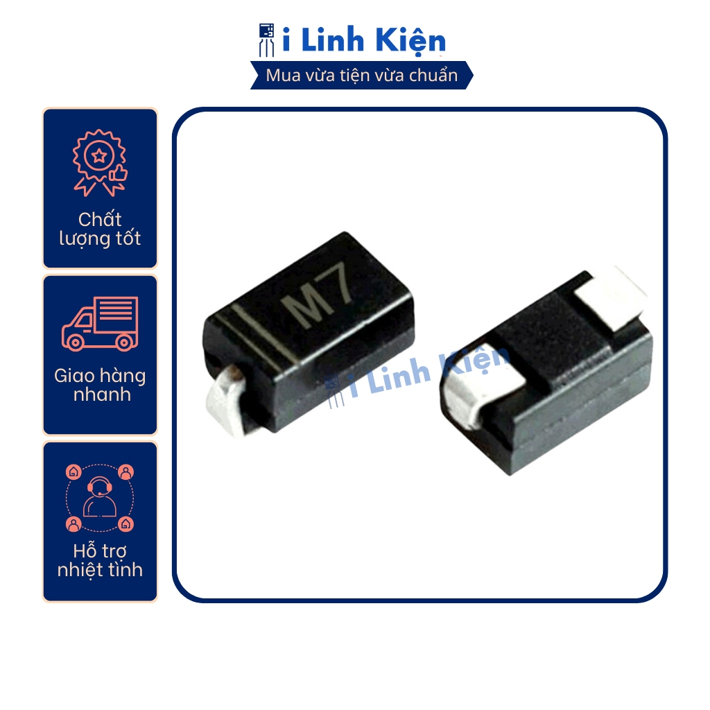 1N4007 M7-SMA Genuine 1A 1000V rectifier Diode MIC (10c) high quality ...