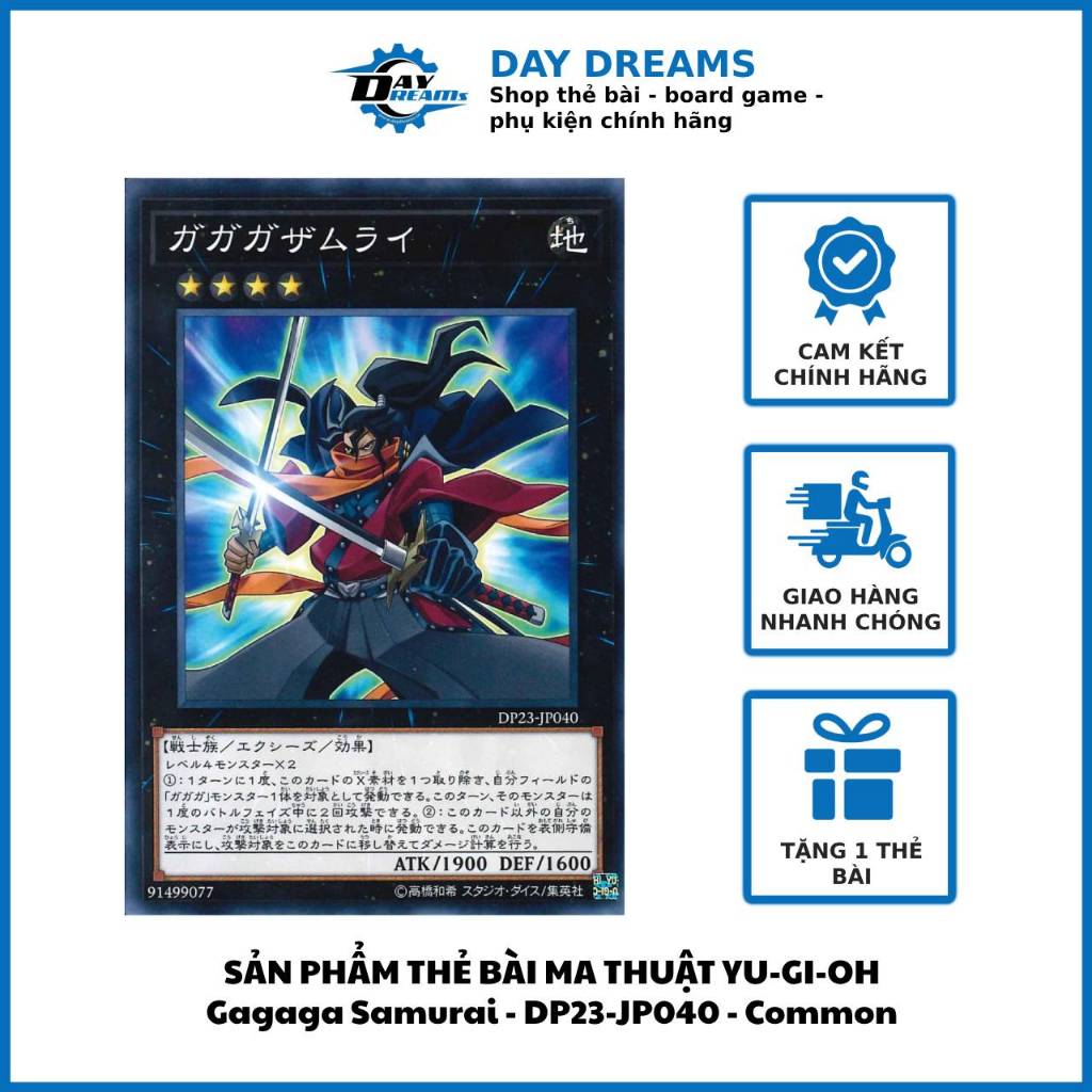 GENUINE YUGIOH CARD: Gagaga Samurai - DP23-JP040 - Common | Shopee Philippines