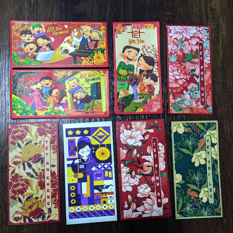 Red Envelopes, 2025 Tet red envelopes - Combo of 10 Red Envelopes CNY ...