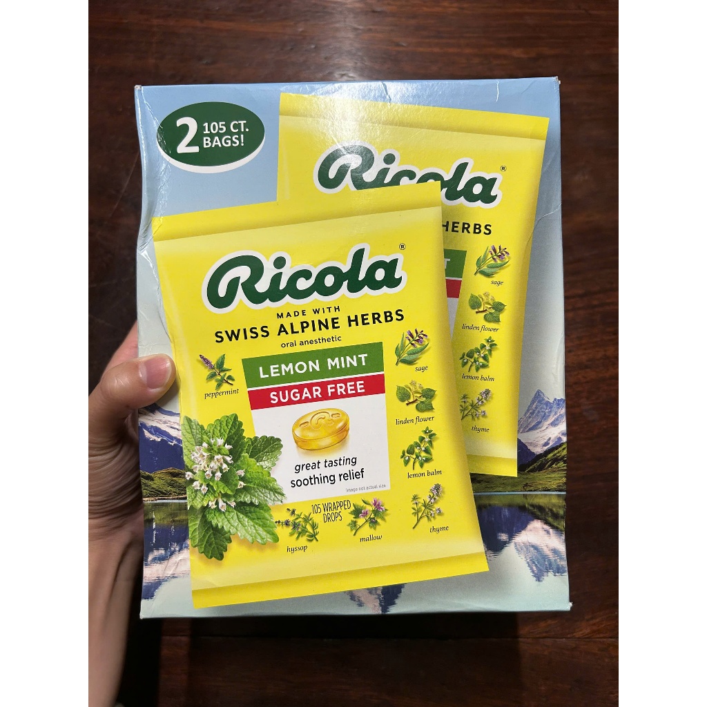 Ricola Sugar Free Lemon Mint Lozenges 105 drops – Box of 2 packs (Date March 2027) | Shopee ...