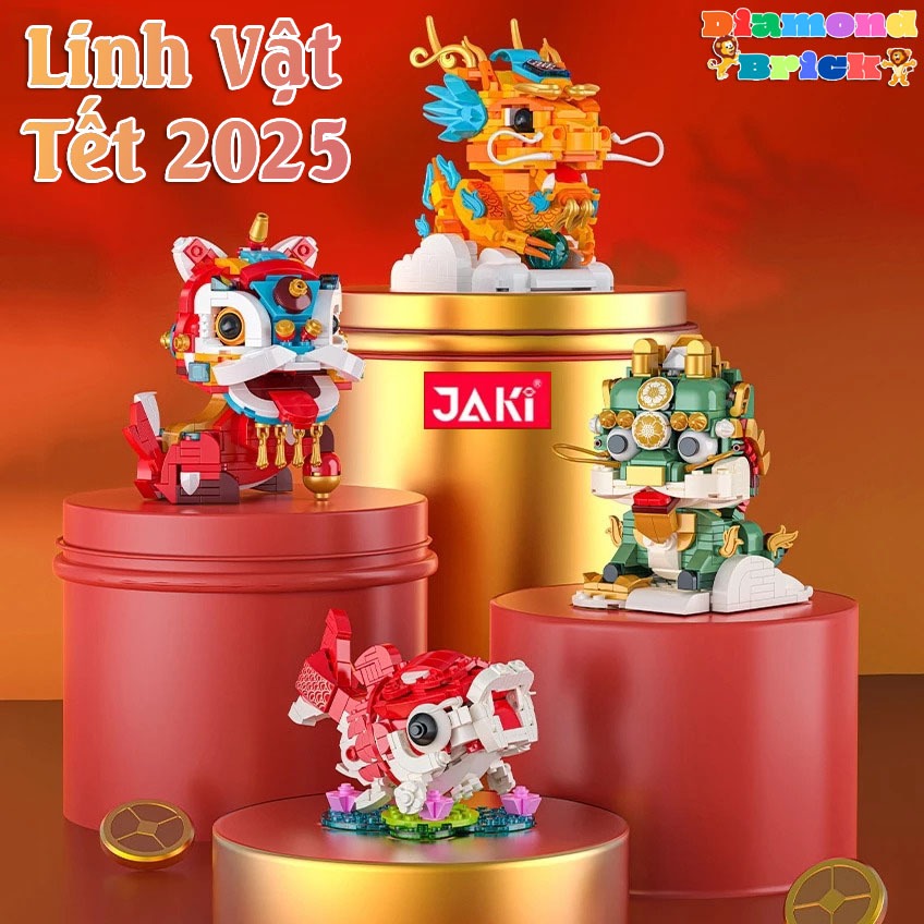Mascot Puzzle Assembly Toy CNY 2025 Golden Dragon, Unicorn, Carp No ...