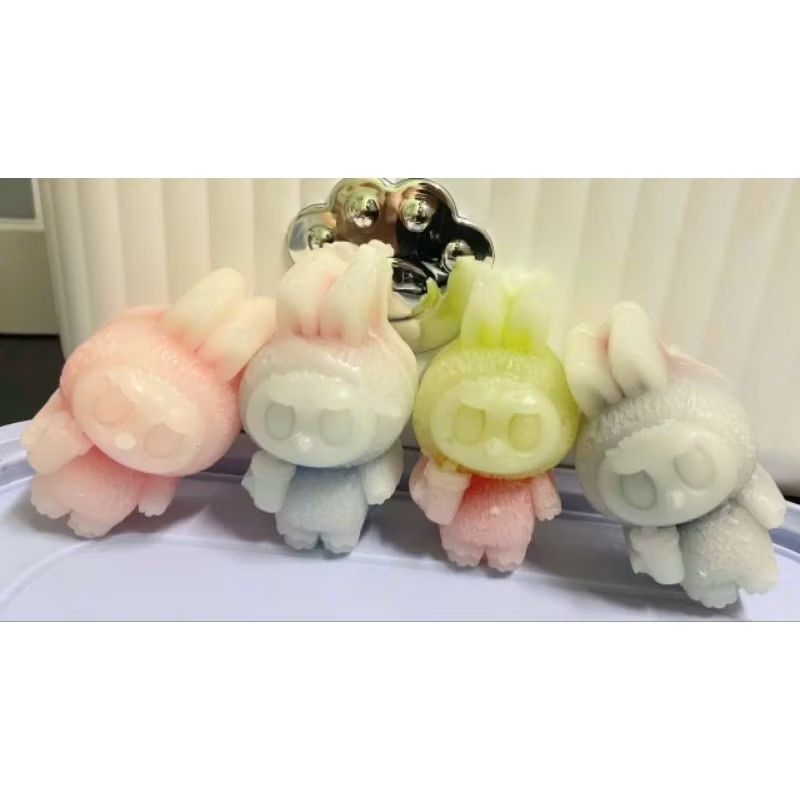 Labubu shaped wax candy holding milk tea filled with fruit jam | Shopee ...