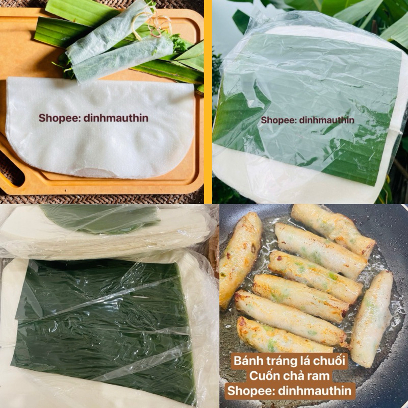 Banana Leaf Rice Paper, Dew-dried Rice Paper with Banana Leaves, about ...