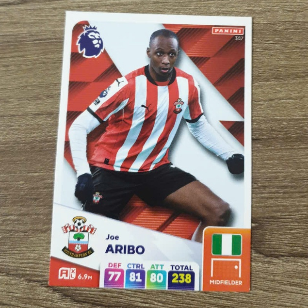 Joe Aribo 307 Southampton Panini Adrenalyn XL 2024/25 Player Card ...