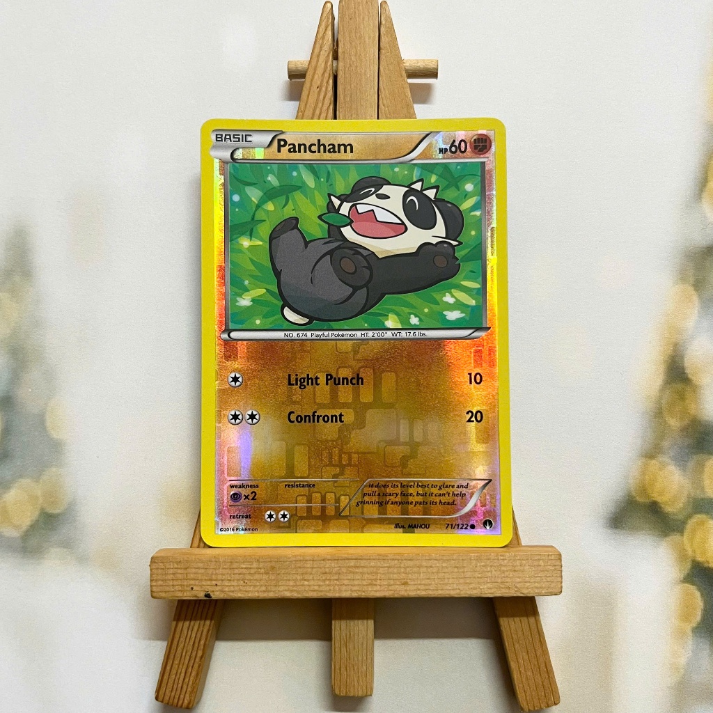 Pokemon Pancham 71/122 picture cards - XY Breakpoint Common Reverse ...