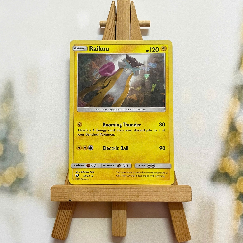 Pokemon Raikou 32/73 Picture Cards - Genuine English Shining Legends ...