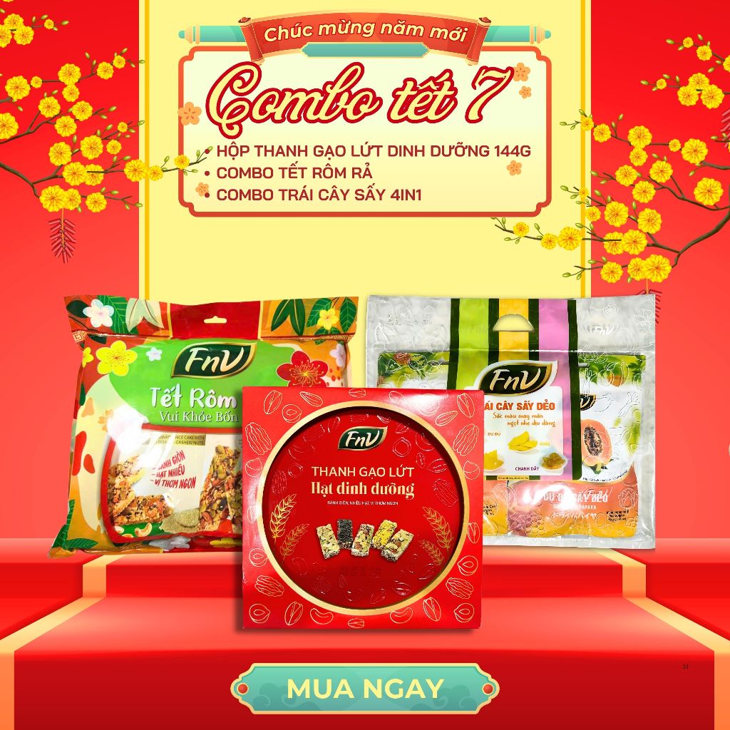[COMBO CNY 7] COMBO MIX 3 TYPES - ROASTCNY - FNV 4IN1 DRIED FRUIT ...