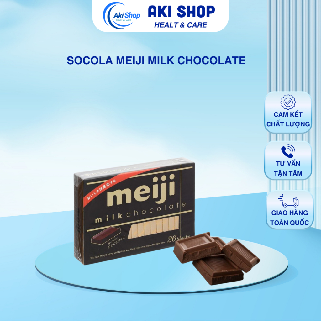 Japanese Meiji Milk Chocolate Box of 26 Delicious and Fatty Tablets ...