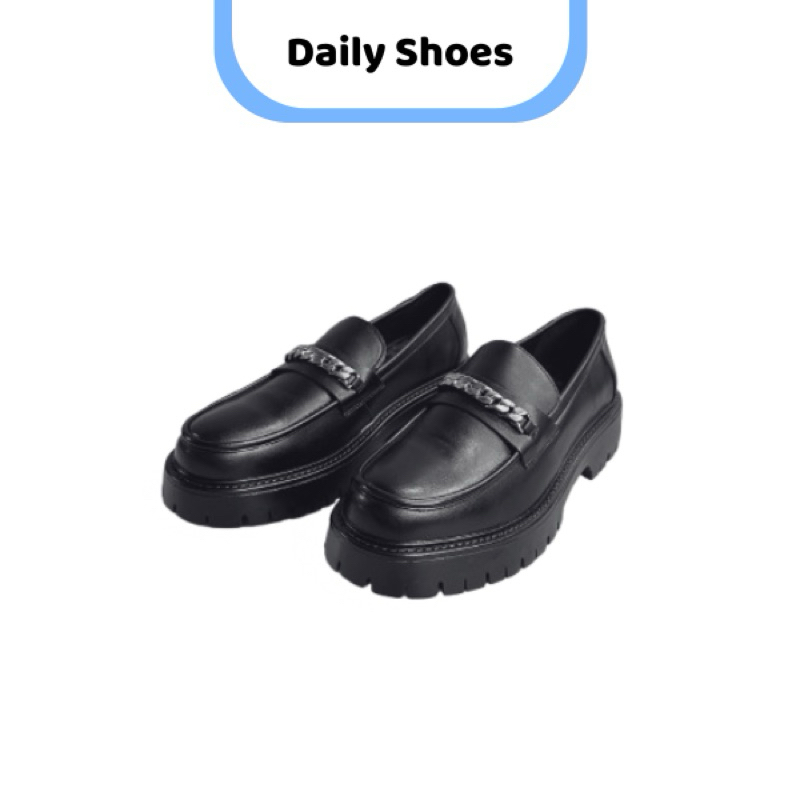 Daily Shoes Men's Leather Shoes - Chunky Loafer Shoes with Cowhide ...