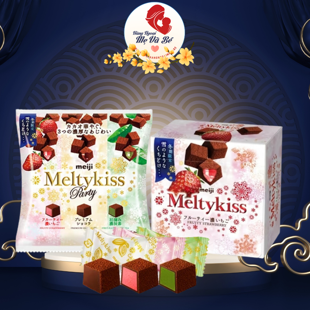 [CNY 2025] Melty kiss Meiji Japanese Fresh Chocolate 4 flavors: Cocoa, Matcha, Strawberry ...