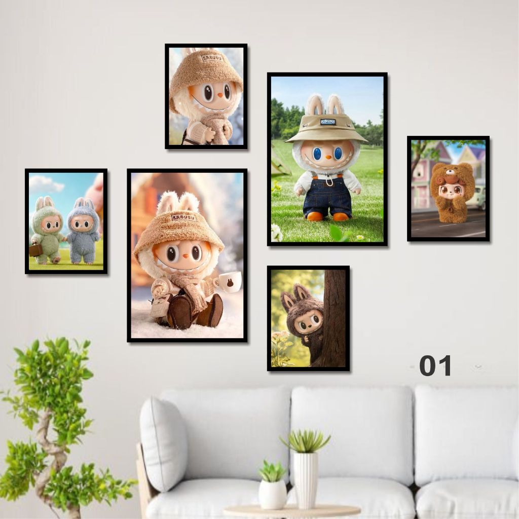 Labubu wall paintings to decorate children's bedrooms, children's ...