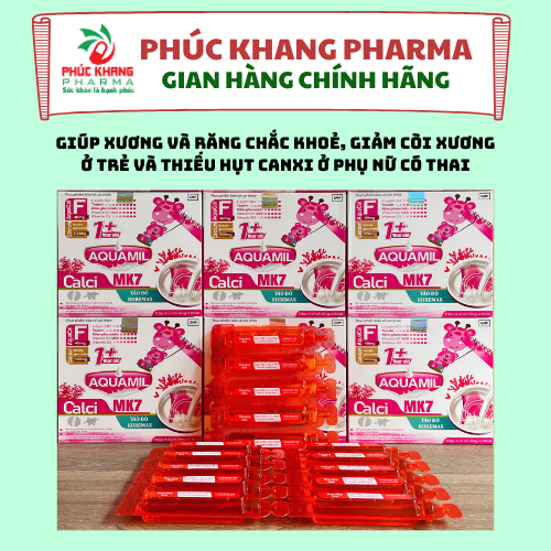 Siro AQUAMIL CALCI MK7 RED APPLE - PINK BOX. Reduce BONES IN CHILDREN ...