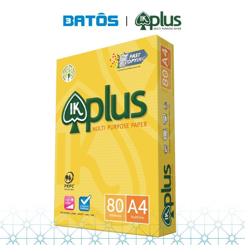 [VAT included - 1 Ream] A4 IK Plus paper 80gsm, 500 sheets/ Ream ...