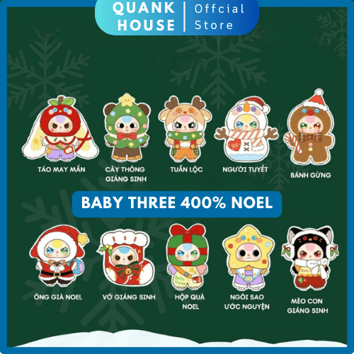 [AVAILABLE] Genuine Baby Three 400% Christmas - BlindBox - Christmas ...