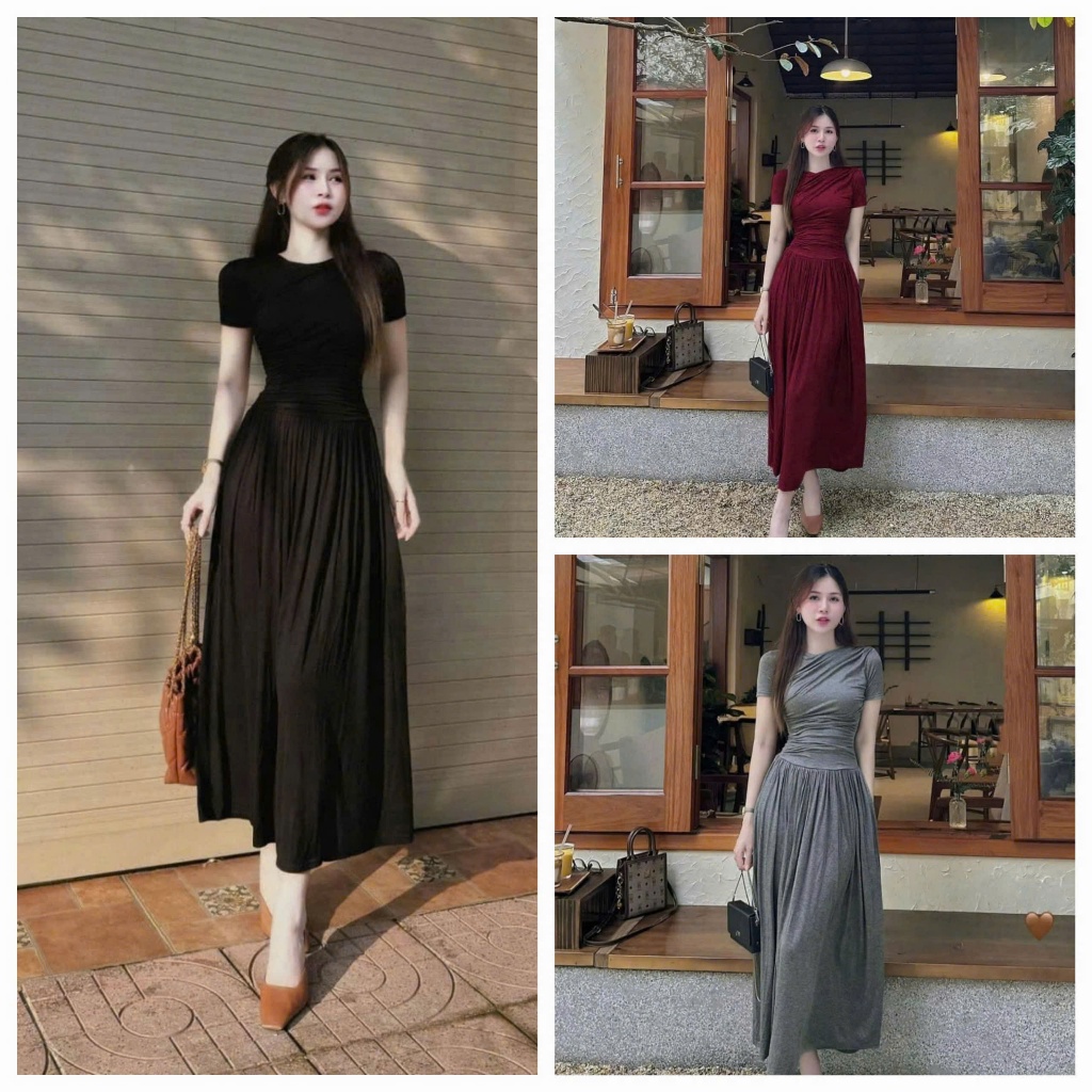 Dress designed with 3 gentle color tones, very flattering for her ...