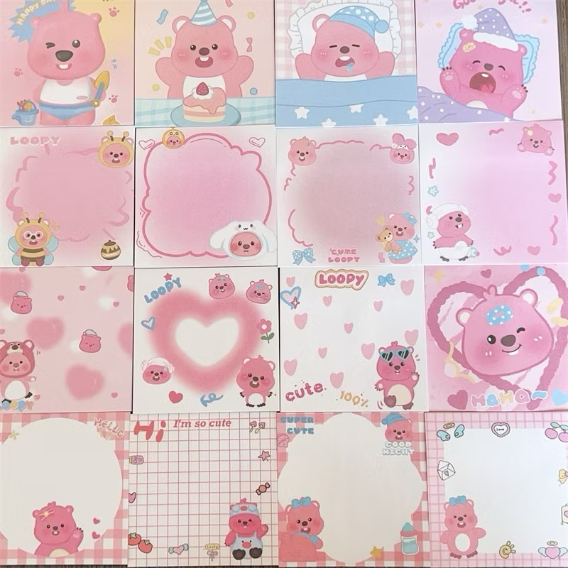 HAPPI Lovely Cartoon Loopy Note Paper | Shopee Philippines