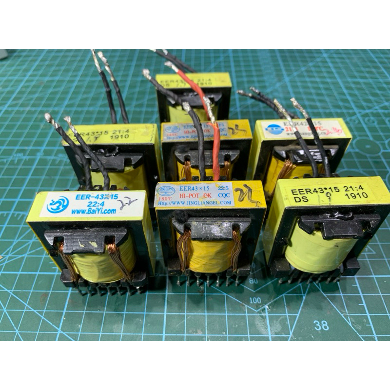 Electronic welding machine pulse transformer EER42*15, disassembled ...