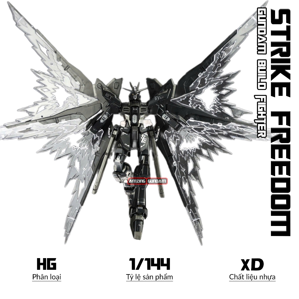 Hg Strike Freedom Wing of life Custom Color Model, 1/144 Gundam ...