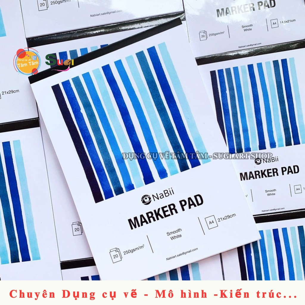 NaBii Marker Drawing Book, NaBii Marker Pad 250gsm 20 sheets A5/A4 [Sugi art shop] | Shopee ...
