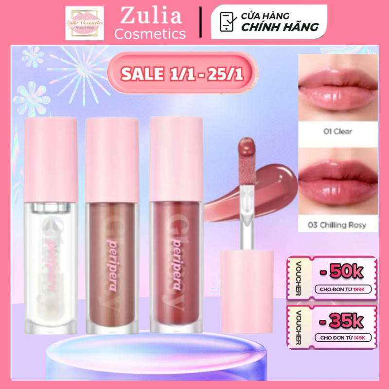 BEAUTIFUL PERIPERA LIP GLOSS VEGAN GLOSSY TINT LIPSTICK | Shopee ...