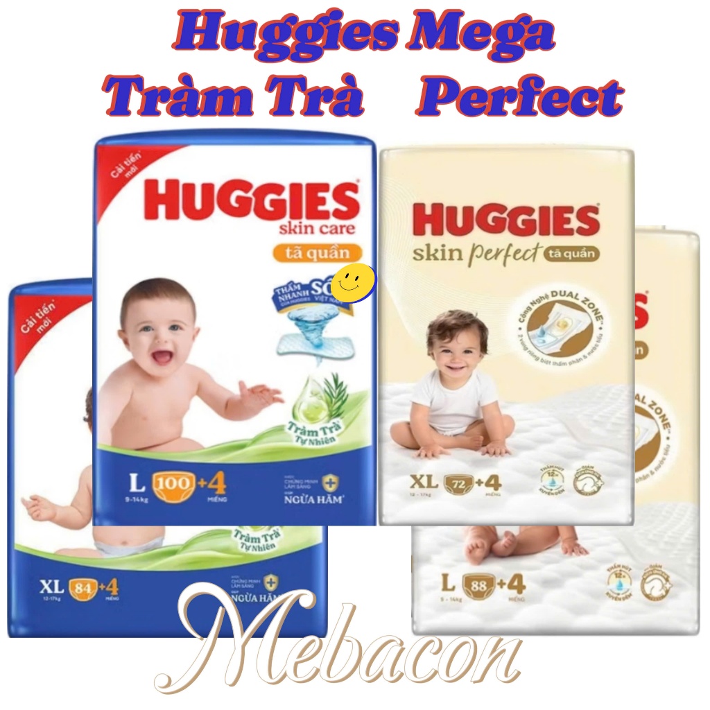 Huggies Mega SkinCare Diapers/Pants M106, L104, XL88, XXL80. Skin ...