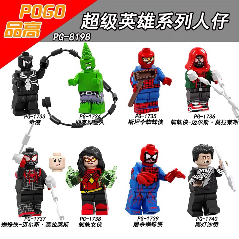 Minifigures Marvel Superheroes Spiderman PG 8198 assembly model ...