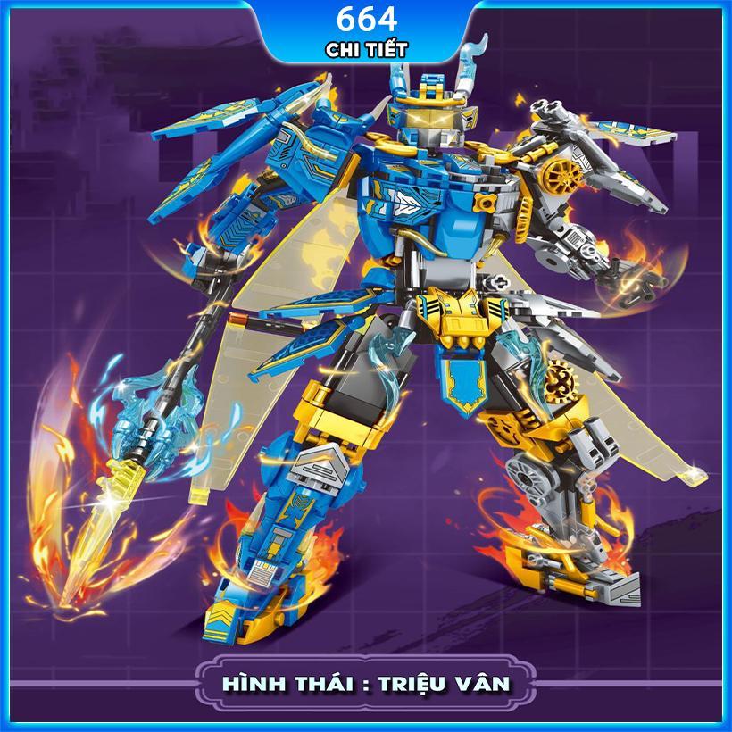 Mecha ROBOT ASSEMBLY TOY SET CHARACTERS TRIEU VAN, Wukong, QUAN VU, NA ...