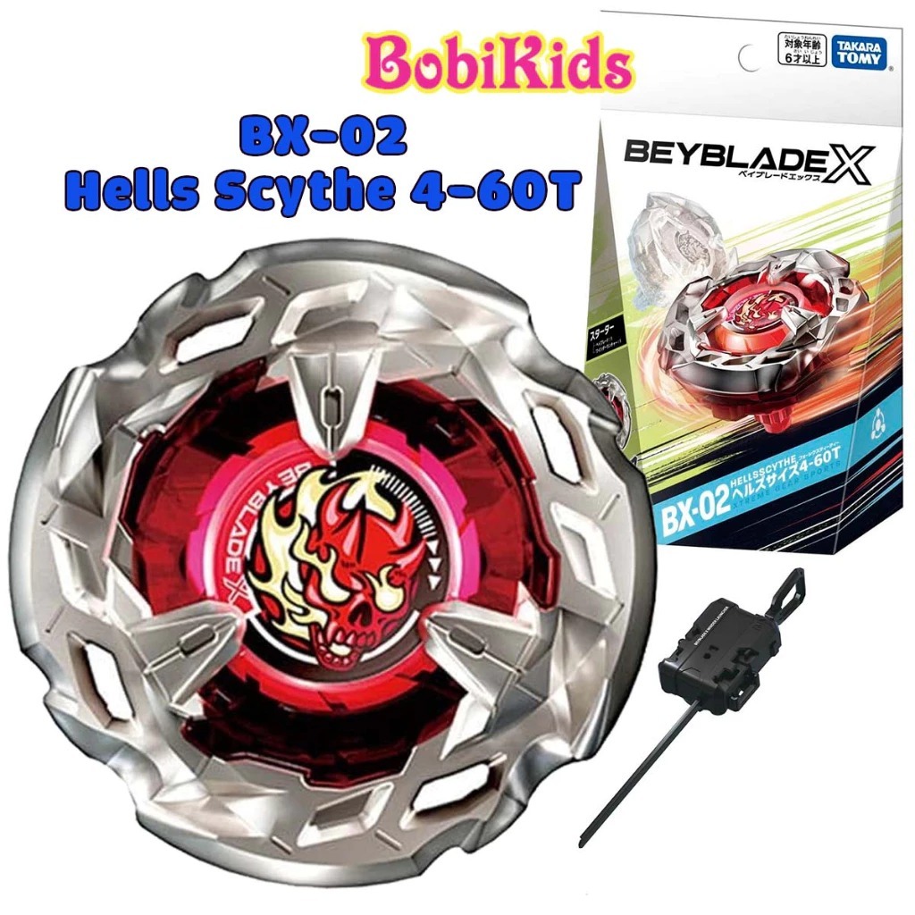 Beybladex - Spinner BX02: Starter Hells Scythe 4-60T | Beyblade X TAKARA TOMY BX-02 (Starter ...