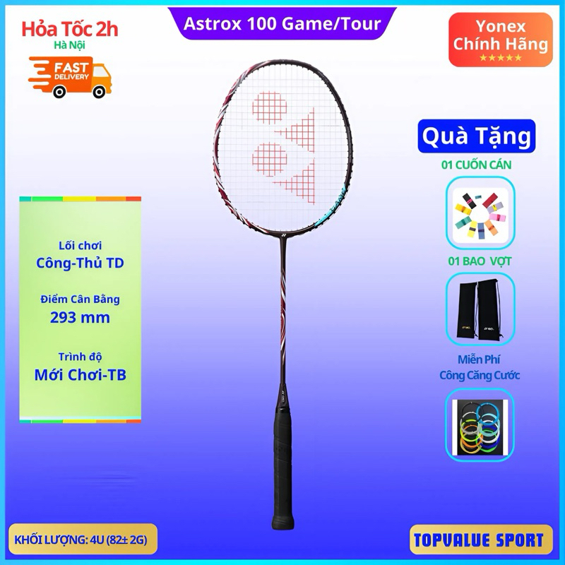 Genuine Yonex Astrox 100 Game / Tour badminton racket (with Sunrise ...