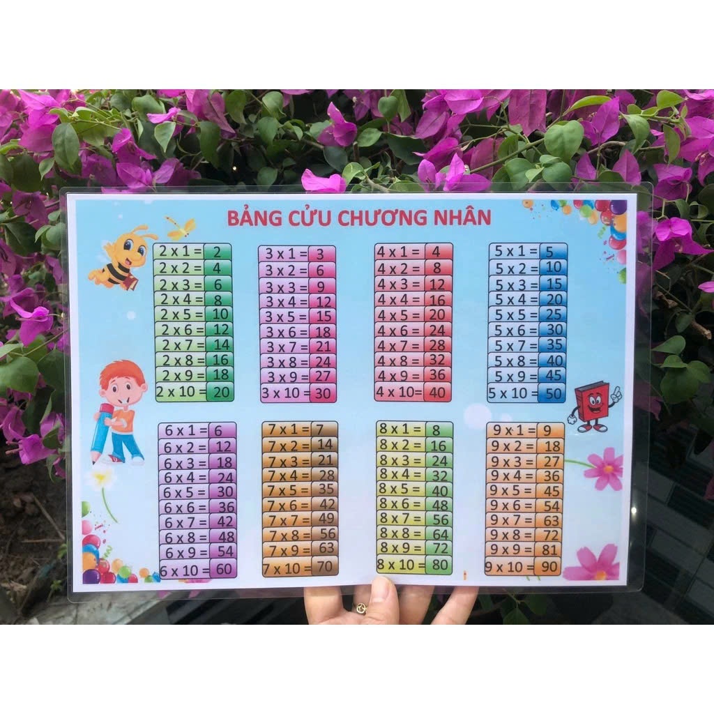 [A3] A3 multiplication and division table, laminated with durable and ...