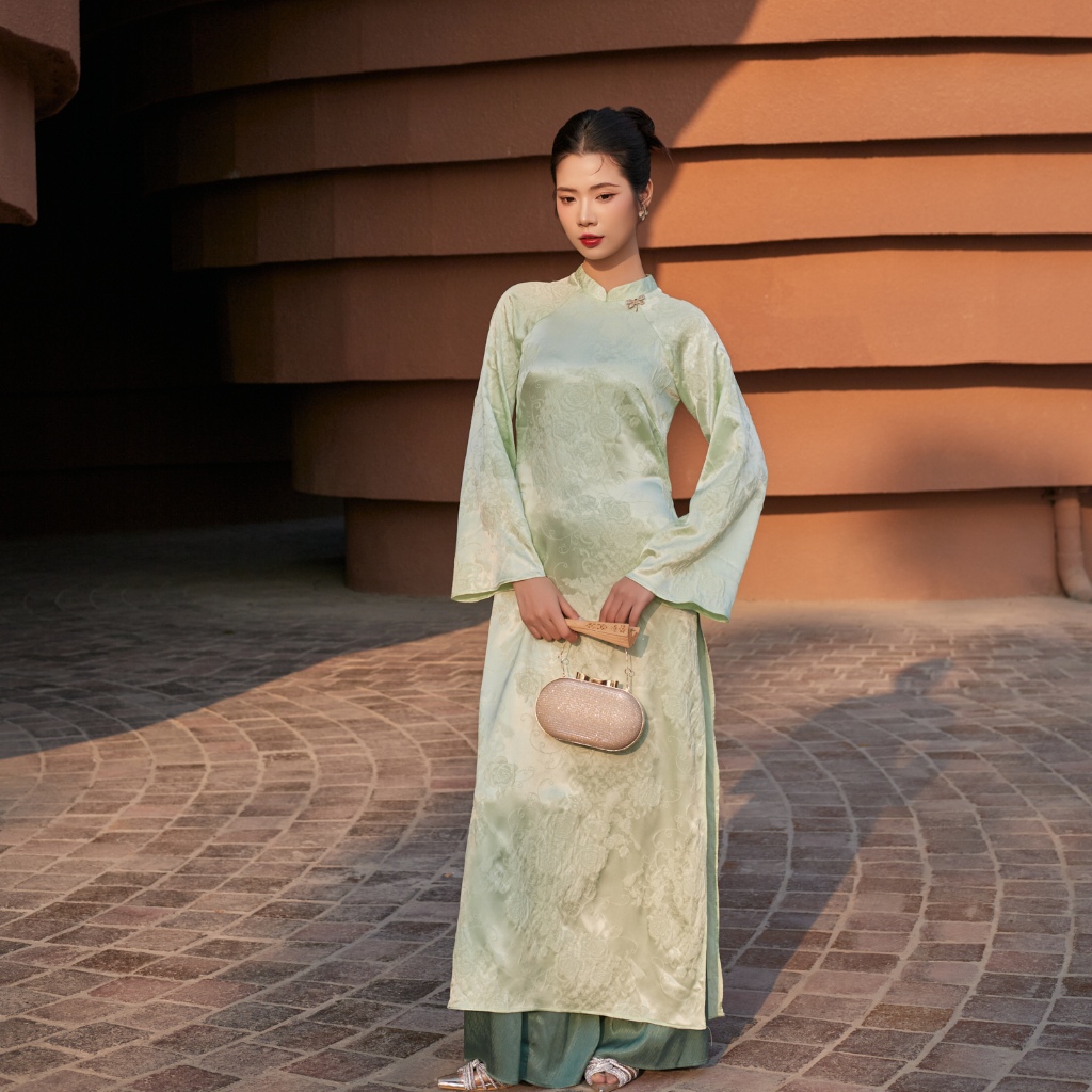 High-quality damask ao dai designed by Meely _items (with shirt charm ...