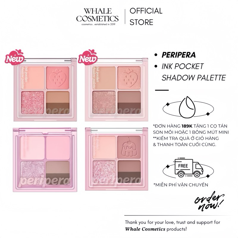 Peripera Ink Pocket Shadow Palette 4-color Eyeshadow (6.4g) | Shopee ...