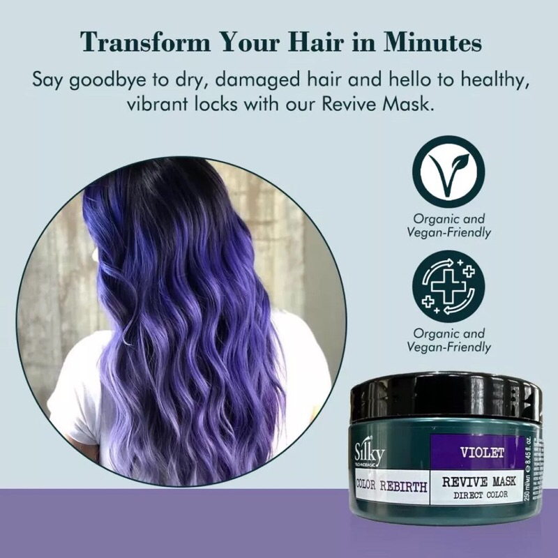 Silky Color Rebirth Revive Mask 250ml (purple) | Shopee Philippines