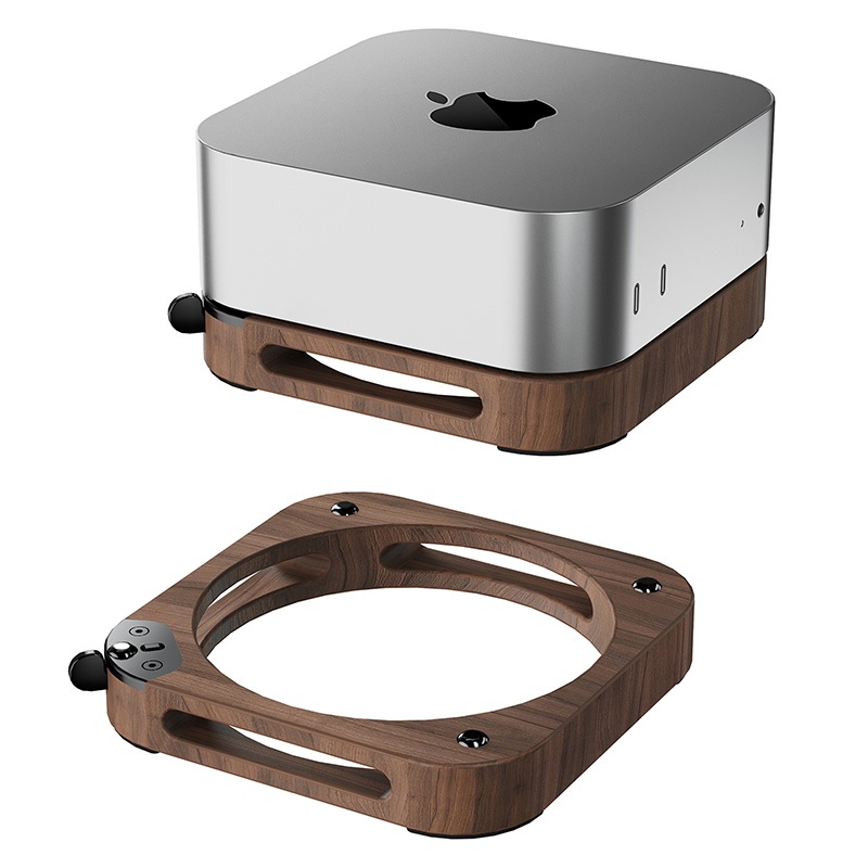 Mac mini M4 wooden shelf with heatsink for office corner decor | Shopee ...