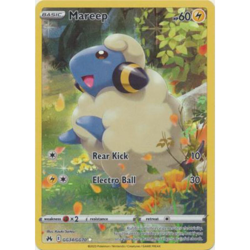 Genuine Pokemon TCG Card Mareep - GG34/GG70 - Holo Rare | Shopee ...