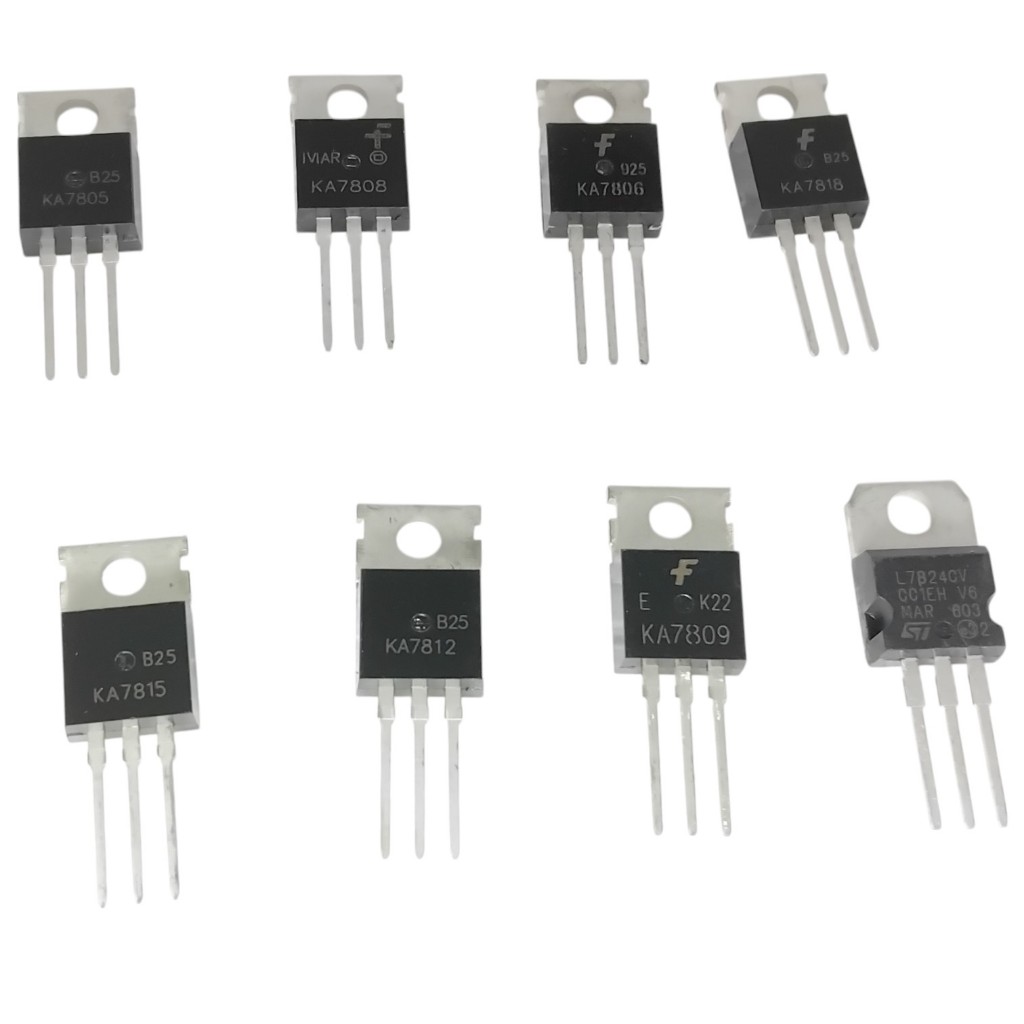 Types of Power Voltage Regulator IC KA 7805 7806 7808 7809 7812 7815 7818 L7824 1.5A TO-220 Good ...