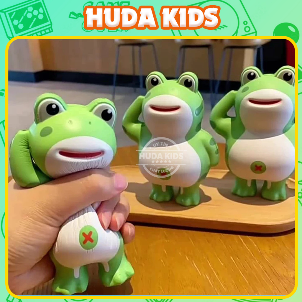 Huda KIDS Squishy Mochi Green Frog Starfish Sponge Stress Relief Toy ...