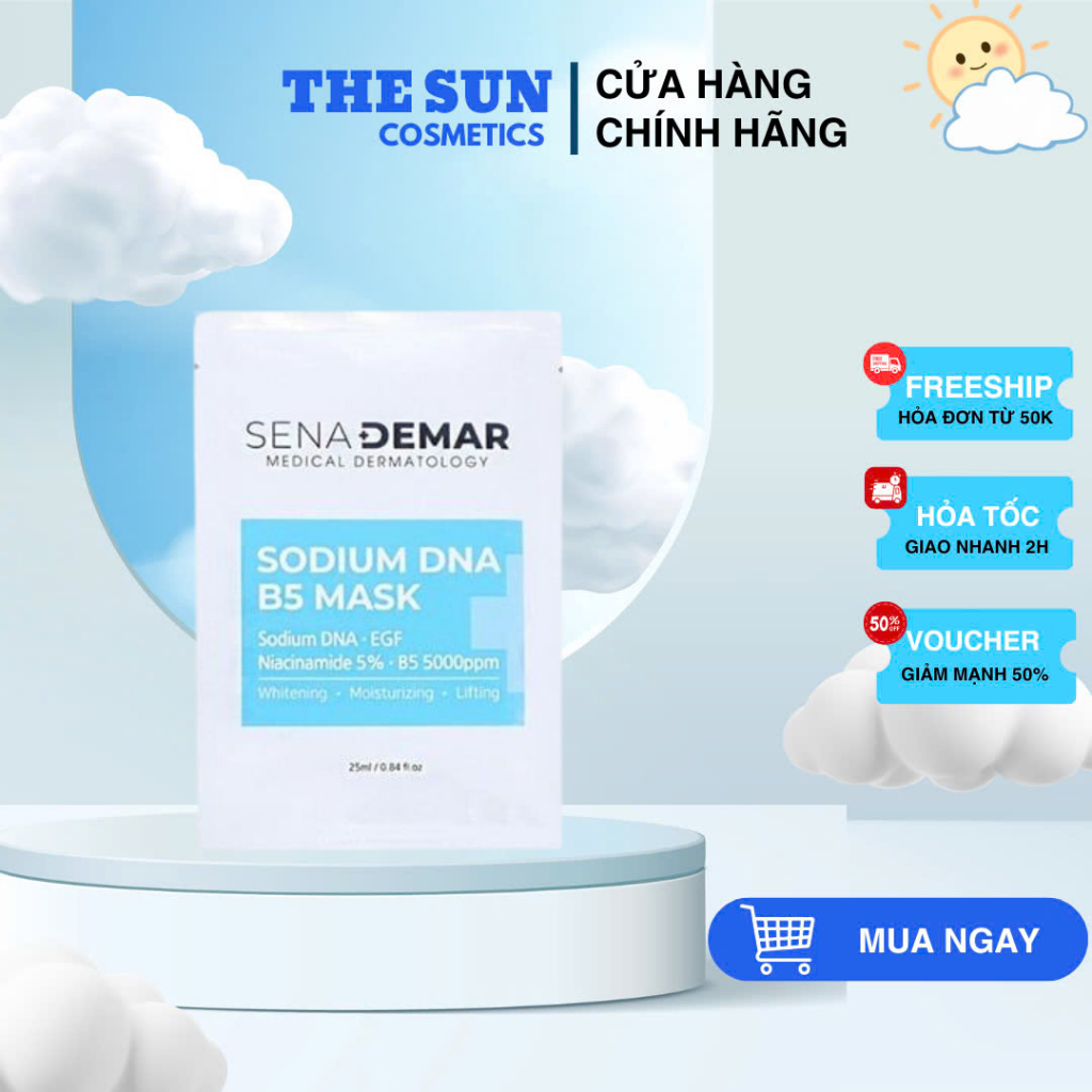 Sena Demar Sodium DNA B5 Moisturizing Mask B5 Moisturizes, Soothes, and ...