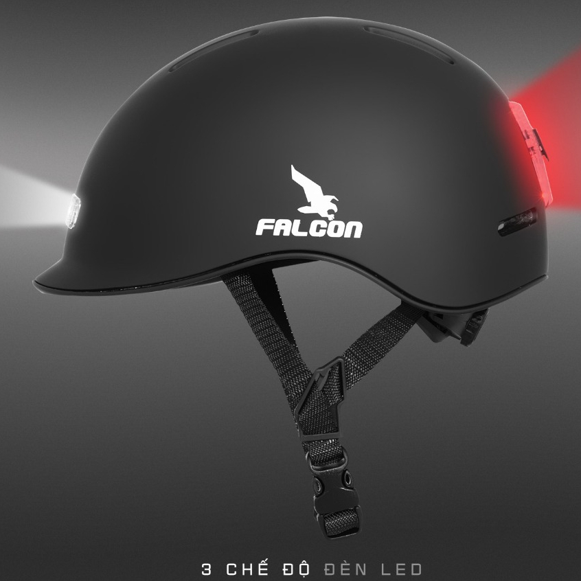 Falcon F12 sports helmet with light and charger, full box of all sizes ...