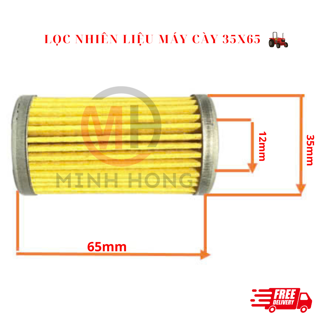 Iseki 35x65, L2 tractor fuel filter (shared with Yanmar, Shibaura ...