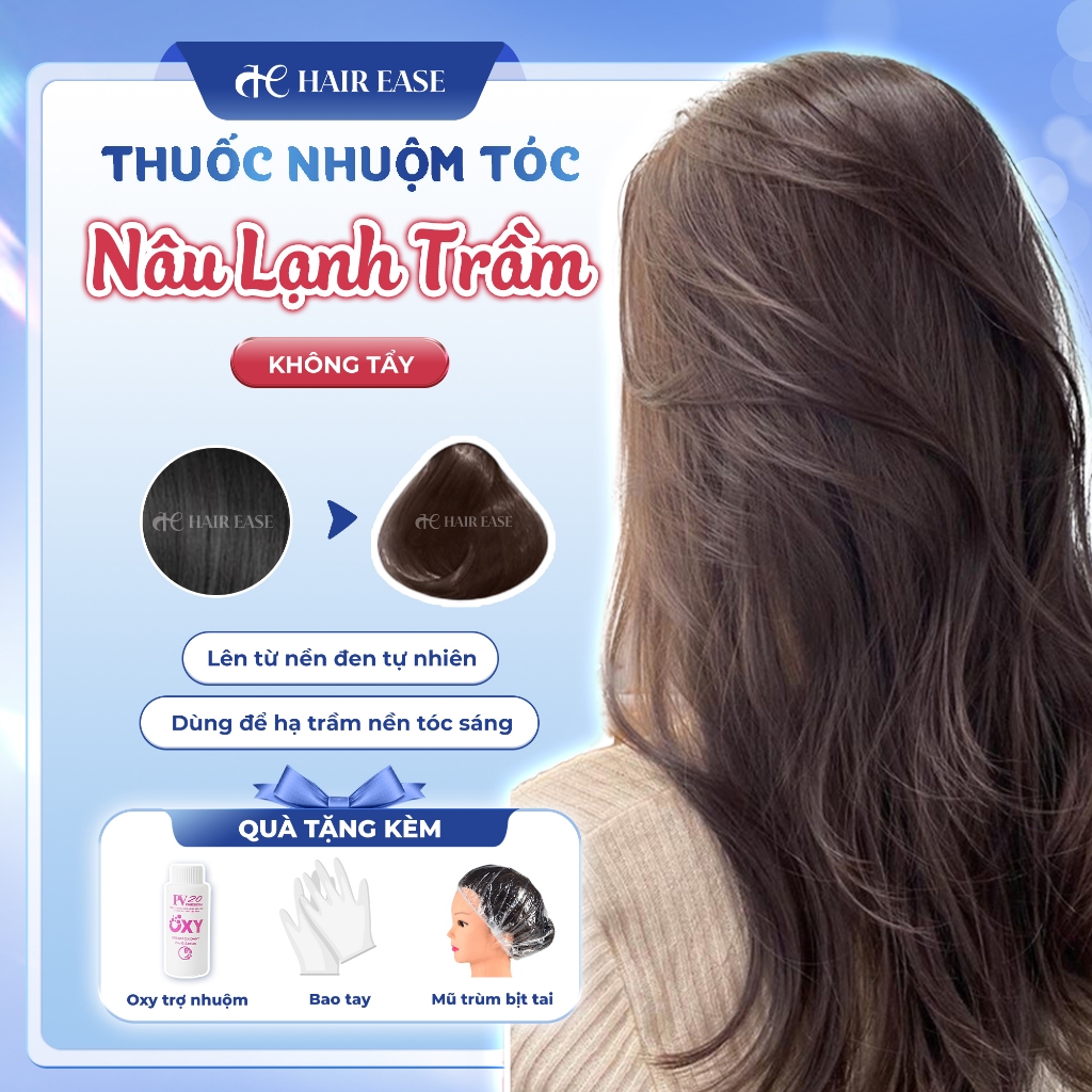 OXY Hair Ease Hair dye in DARK COLD BROWN super nourishes Hair, no need ...