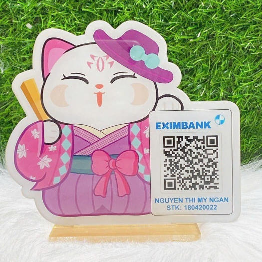 Mica board printed with QR code scanning for desktop with mica base ...