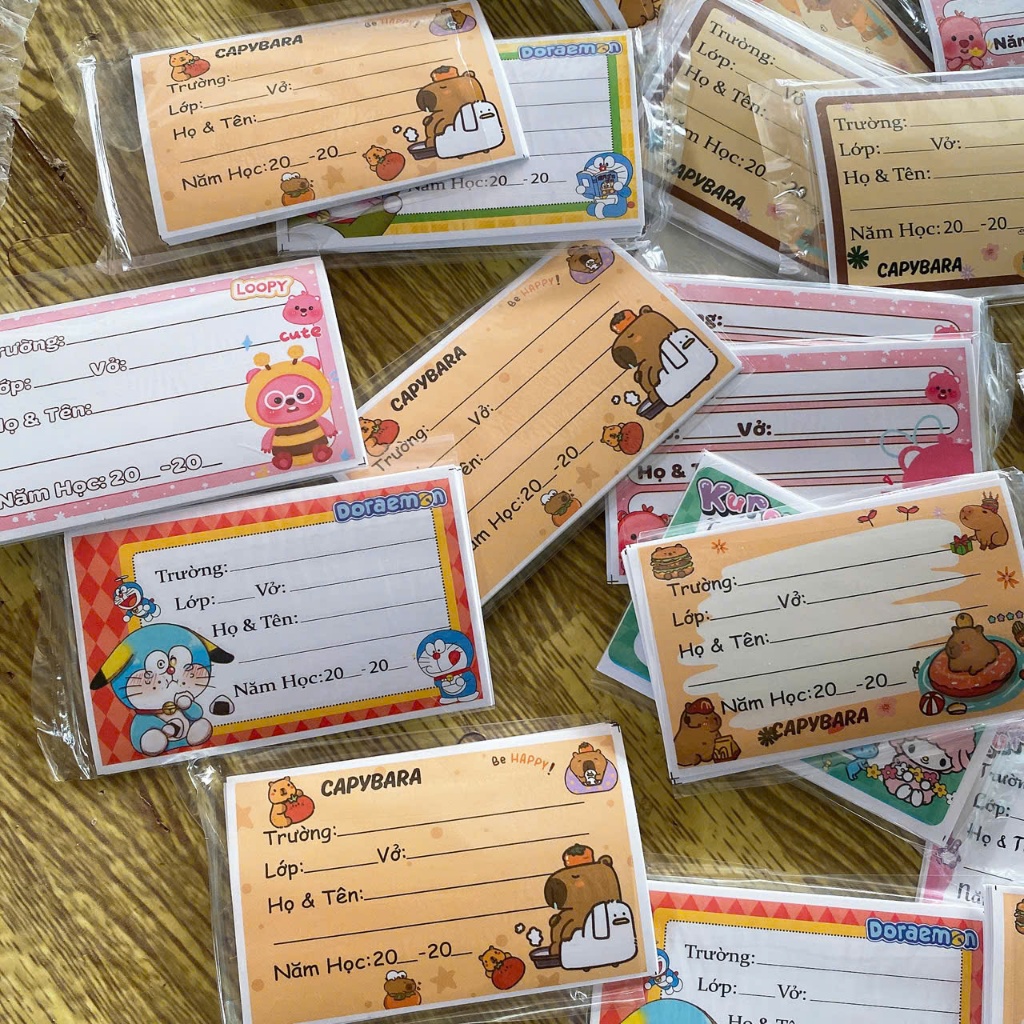 20 cute and beautiful pre-adhesive decal notebook labels/ capybara ...