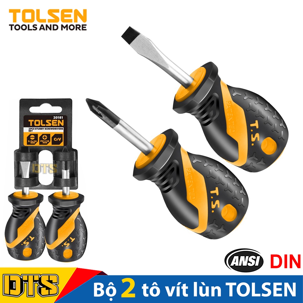 Set of 2 TOLSEN 4-sided 2-sided mini dwarf screwdrivers, flat ...