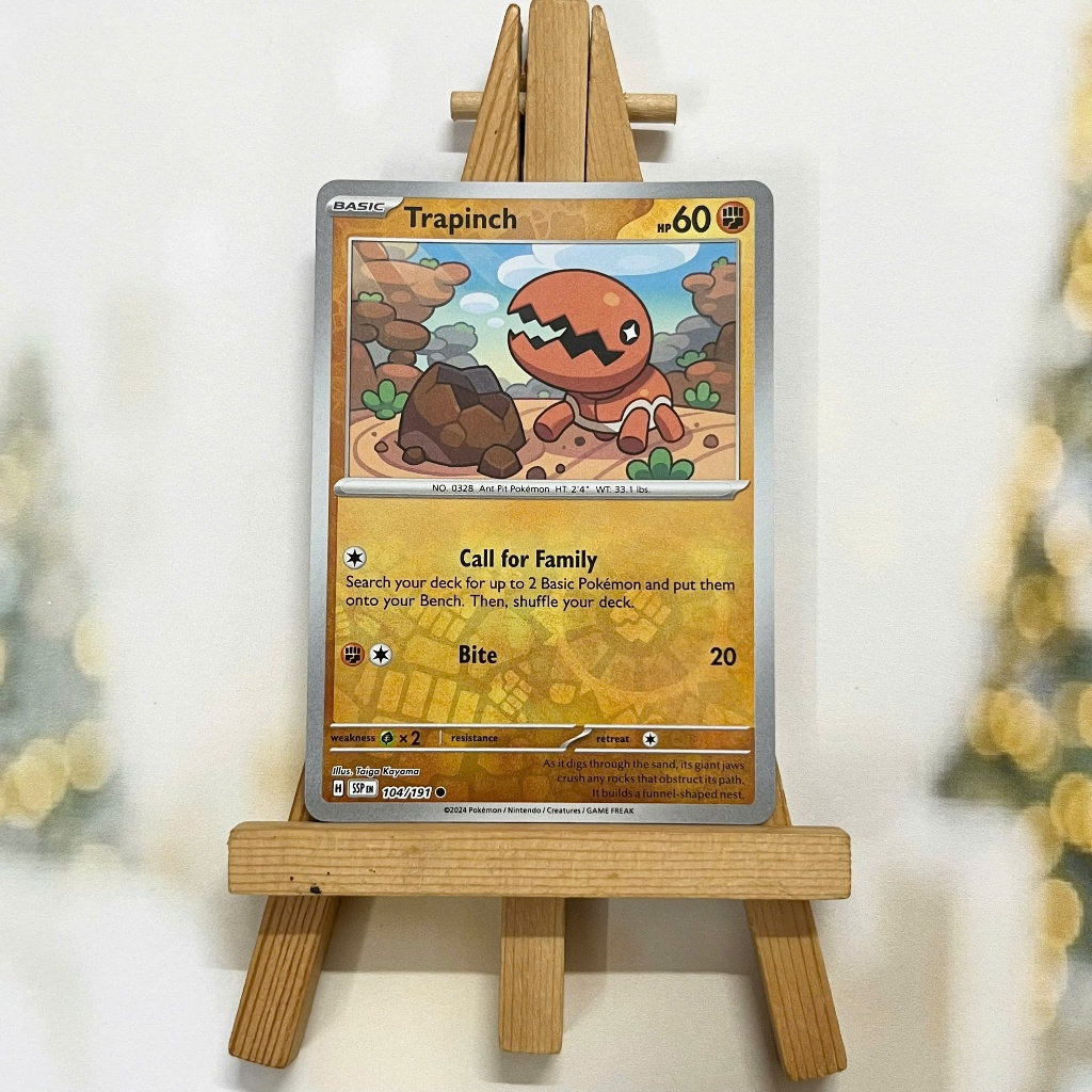 Pokemon Trapinch Picture Card 104/191 - Genuine English Surging Sparks ...